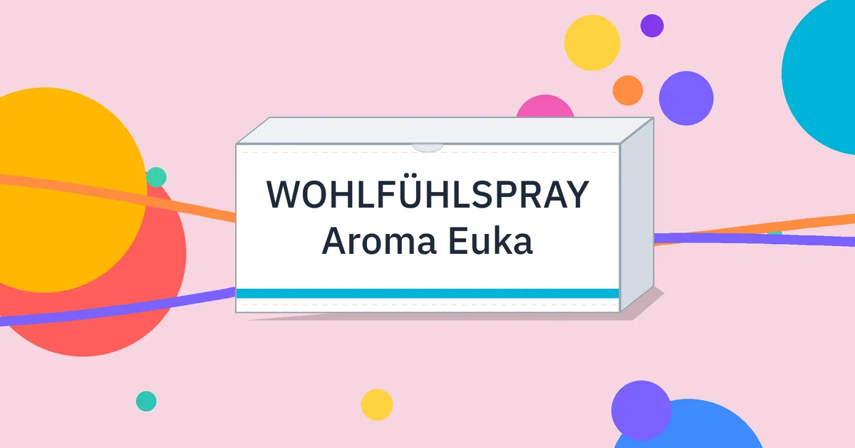 Symbolbild: Packung mit der Aufschrift WOHLFÜHLSPRAY Aroma Euka (PZN 02448420) – Verfügbarkeit und Bezug in Apotheken in Frankfurt am Main