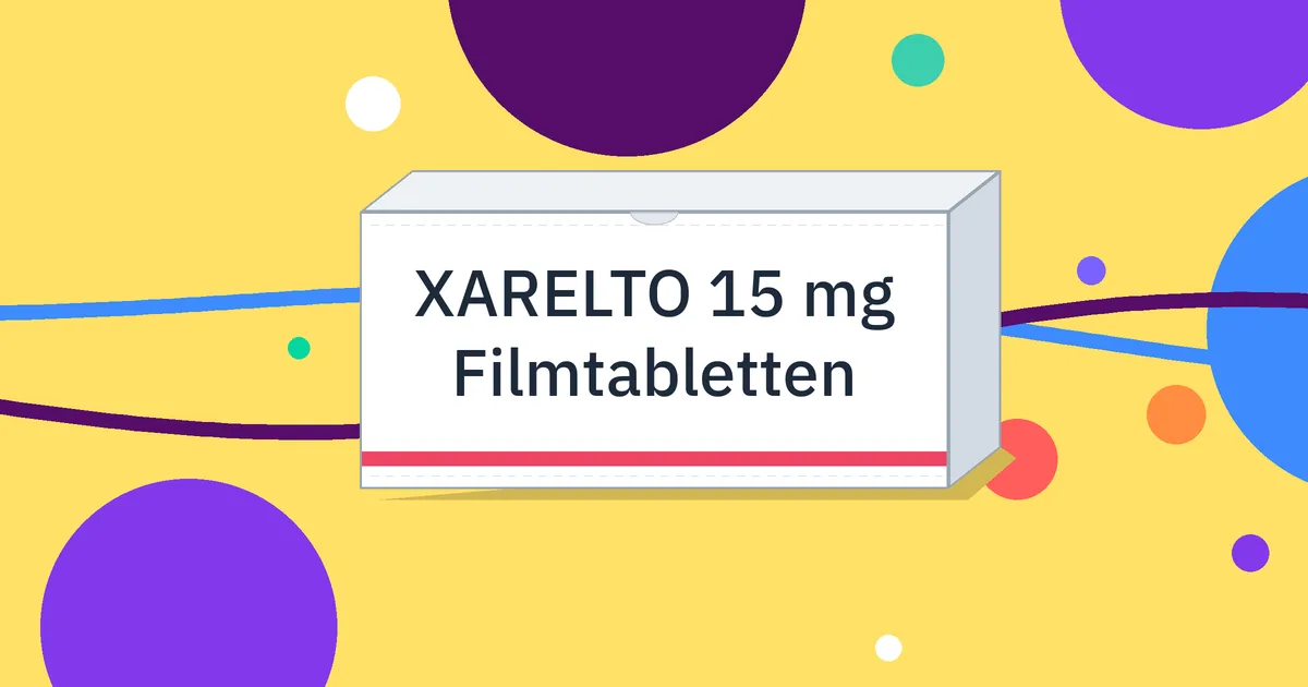 Symbolbild: Packung mit der Aufschrift XARELTO 15 mg Filmtabletten (PZN 19533495) – Verfügbarkeit und Bezug in Apotheken in Frankfurt am Main