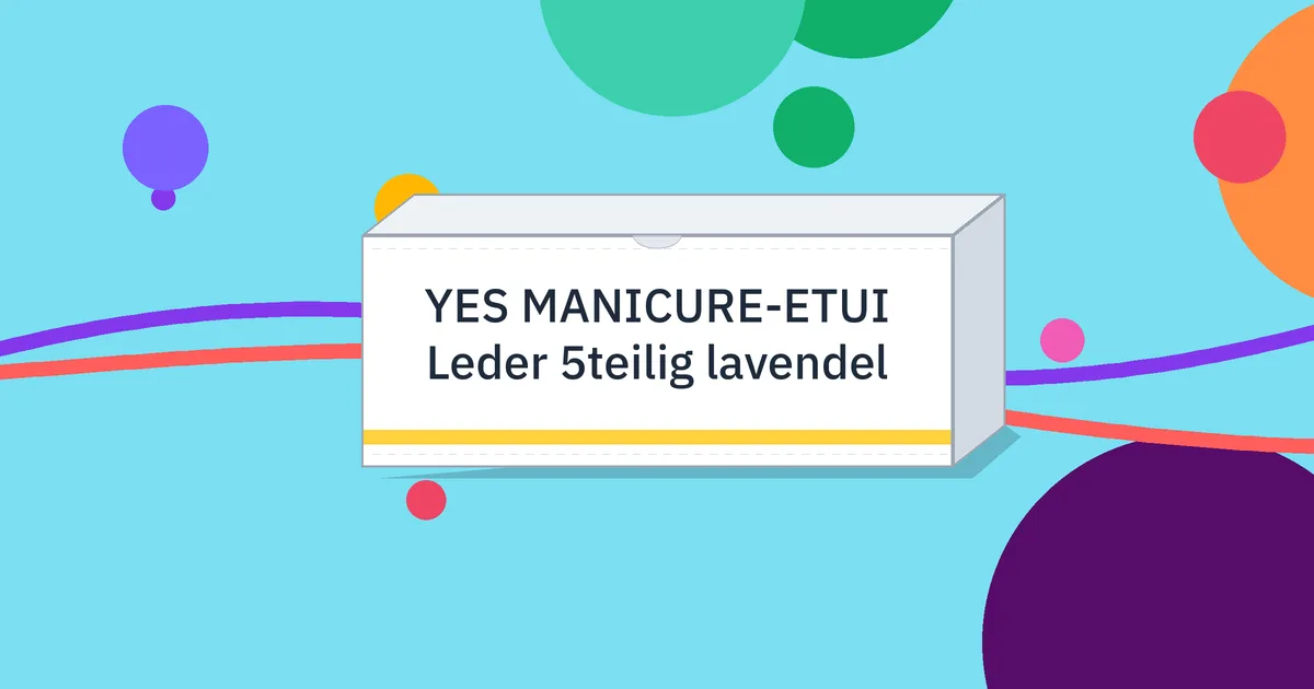 Symbolbild: Packung mit der Aufschrift YES MANICURE-ETUI Leder 5teilig lavendel (PZN 15733984) – Verfügbarkeit und Bezug in Apotheken in Frankfurt am Main