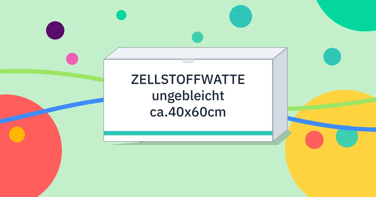 Symbolbild: Packung mit der Aufschrift ZELLSTOFFWATTE ungebleicht ca.40x60cm (PZN 04239270) – Verfügbarkeit und Bezug in Apotheken in Frankfurt am Main