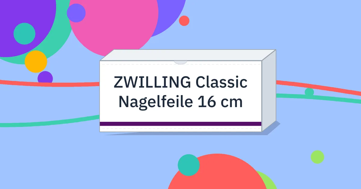 Symbolbild: Packung mit der Aufschrift ZWILLING Classic Nagelfeile 16 cm (PZN 07342985) – Verfügbarkeit und Bezug in Apotheken in Frankfurt am Main