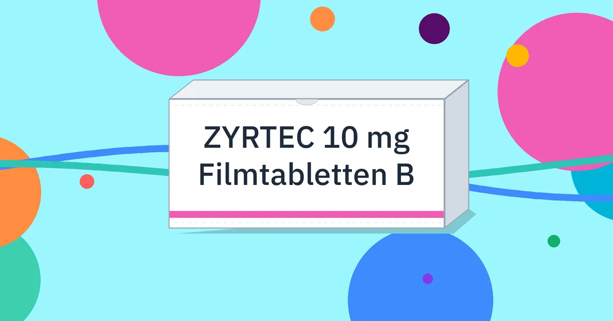 Symbolbild: Packung mit der Aufschrift ZYRTEC 10 mg Filmtabletten B (PZN 04811155) – Verfügbarkeit und Bezug in Apotheken in Frankfurt am Main