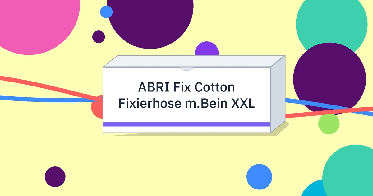 Symbolbild: Packung mit der Aufschrift ABRI Fix Cotton Fixierhose m.Bein XXL (PZN 12502310) – Verfügbarkeit und Bezug in Apotheken in Frankfurt am Main