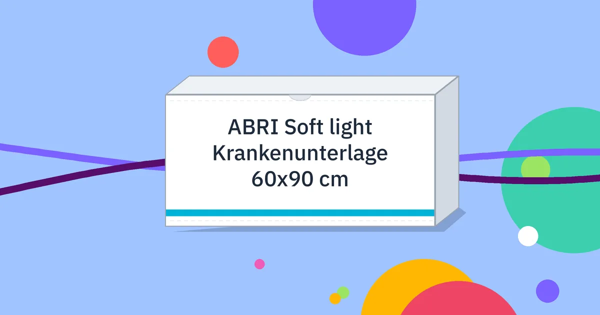 Symbolbild: Packung mit der Aufschrift ABRI Soft light Krankenunterlage 60x90 cm (PZN 16624530) – Verfügbarkeit und Bezug in Apotheken in Frankfurt am Main