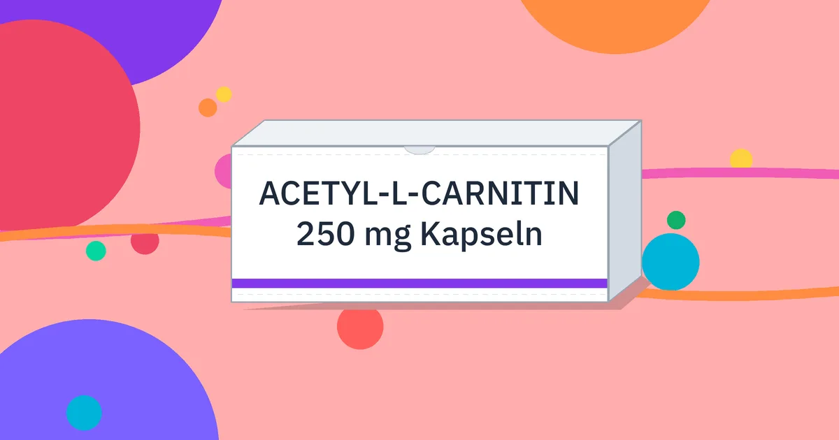 Symbolbild: Packung mit der Aufschrift ACETYL-L-CARNITIN 250 mg Kapseln (PZN 02367325) – Verfügbarkeit und Bezug in Apotheken in Frankfurt am Main