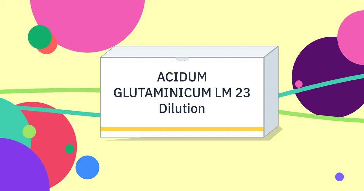 Symbolbild: Packung mit der Aufschrift ACIDUM GLUTAMINICUM LM 23 Dilution (PZN 13276732) – Verfügbarkeit und Bezug in Apotheken in Frankfurt am Main