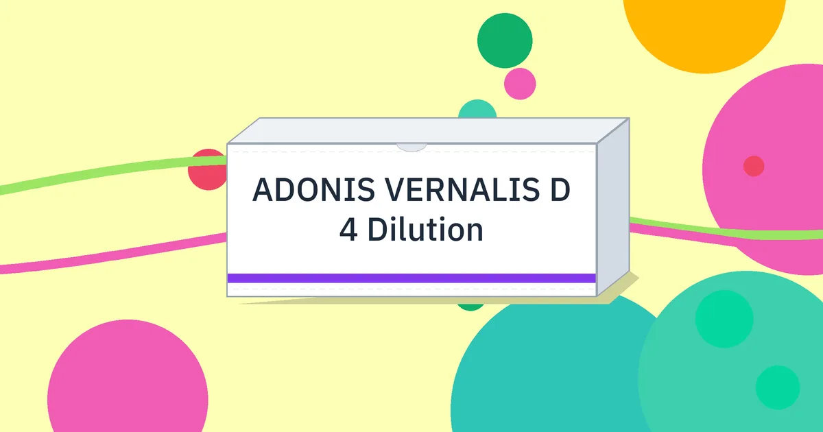 Symbolbild: Packung mit der Aufschrift ADONIS VERNALIS D 4 Dilution (PZN 02120731) – Verfügbarkeit und Bezug in Apotheken in Frankfurt am Main