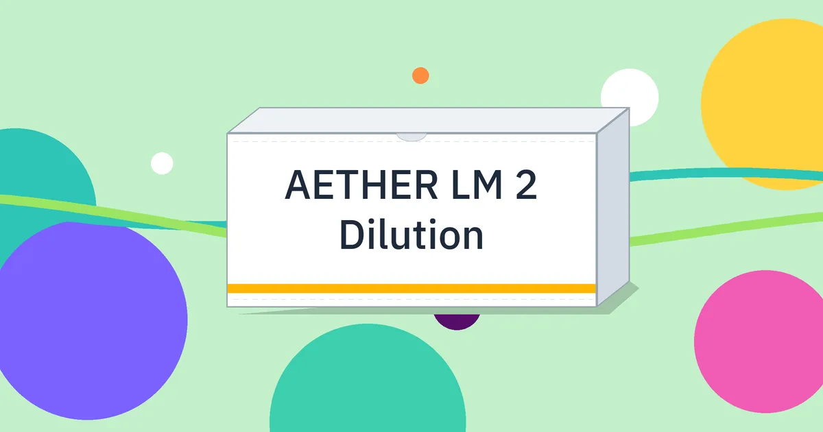 Symbolbild: Packung mit der Aufschrift AETHER LM 2 Dilution (PZN 13299845) – Verfügbarkeit und Bezug in Apotheken in Frankfurt am Main