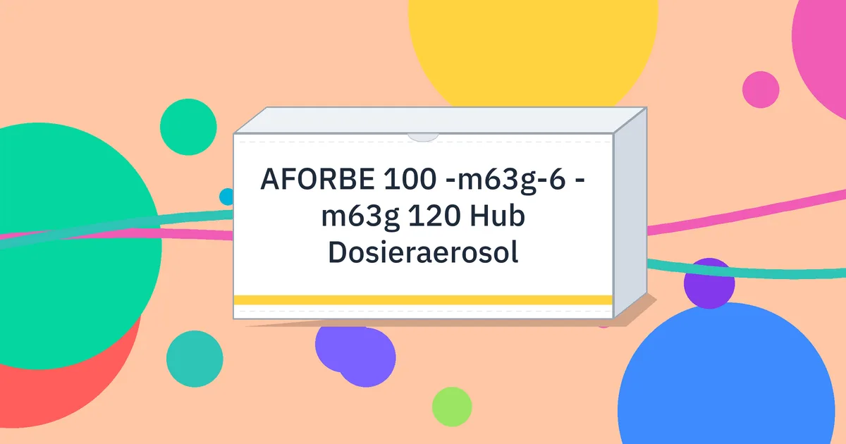 Symbolbild: Packung mit der Aufschrift AFORBE 100 -m63g-6 -m63g 120 Hub Dosieraerosol (PZN 18353992) – Verfügbarkeit und Bezug in Apotheken in Frankfurt am Main