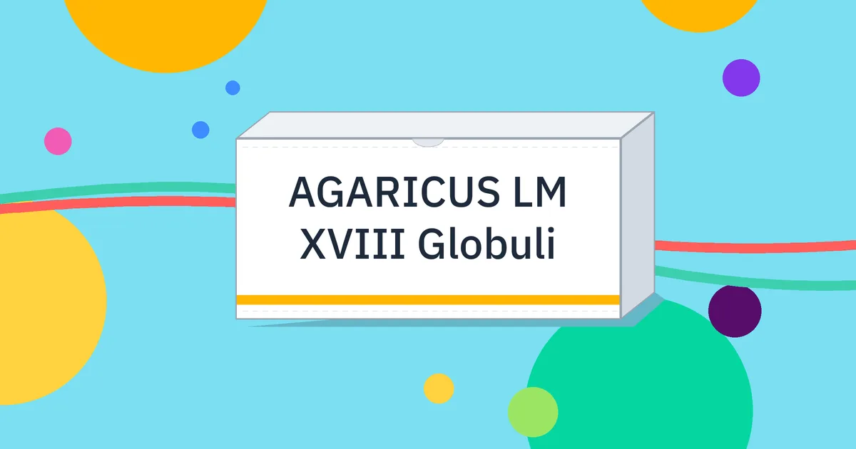 Symbolbild: Packung mit der Aufschrift AGARICUS LM XVIII Globuli (PZN 04501124) – Verfügbarkeit und Bezug in Apotheken in Frankfurt am Main