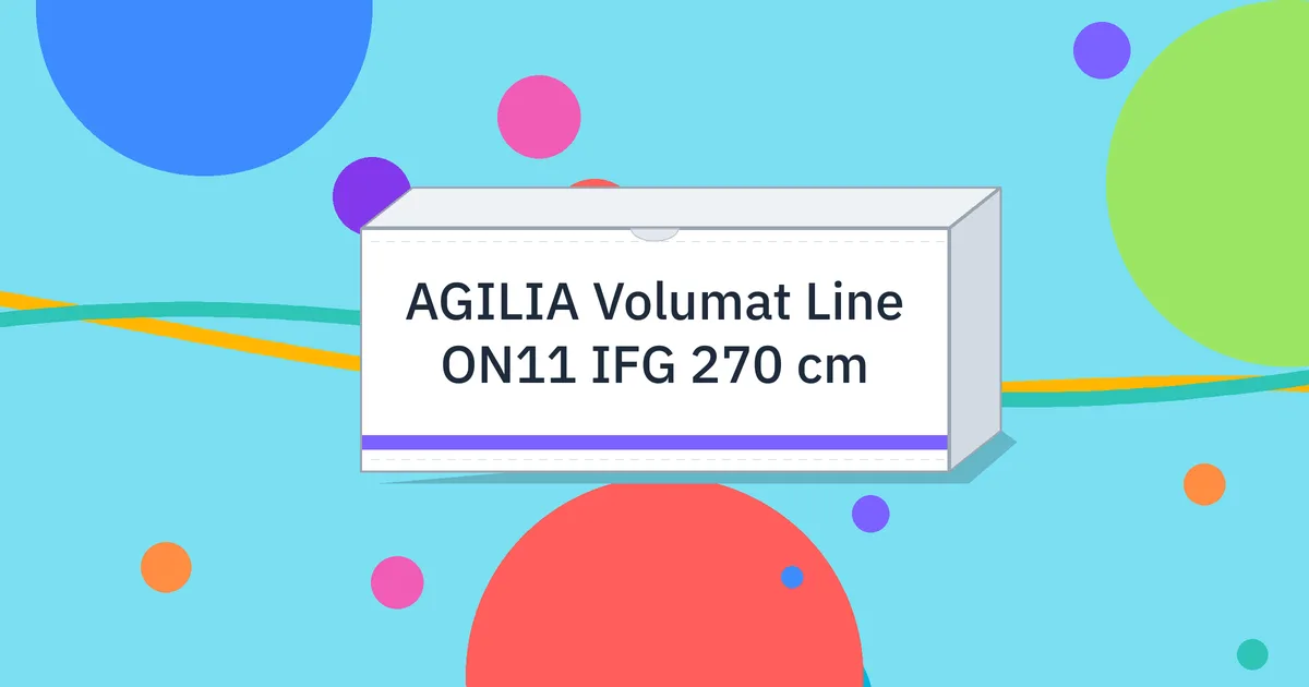 Symbolbild: Packung mit der Aufschrift AGILIA Volumat Line ON11 IFG 270 cm (PZN 07424016) – Verfügbarkeit und Bezug in Apotheken in Frankfurt am Main