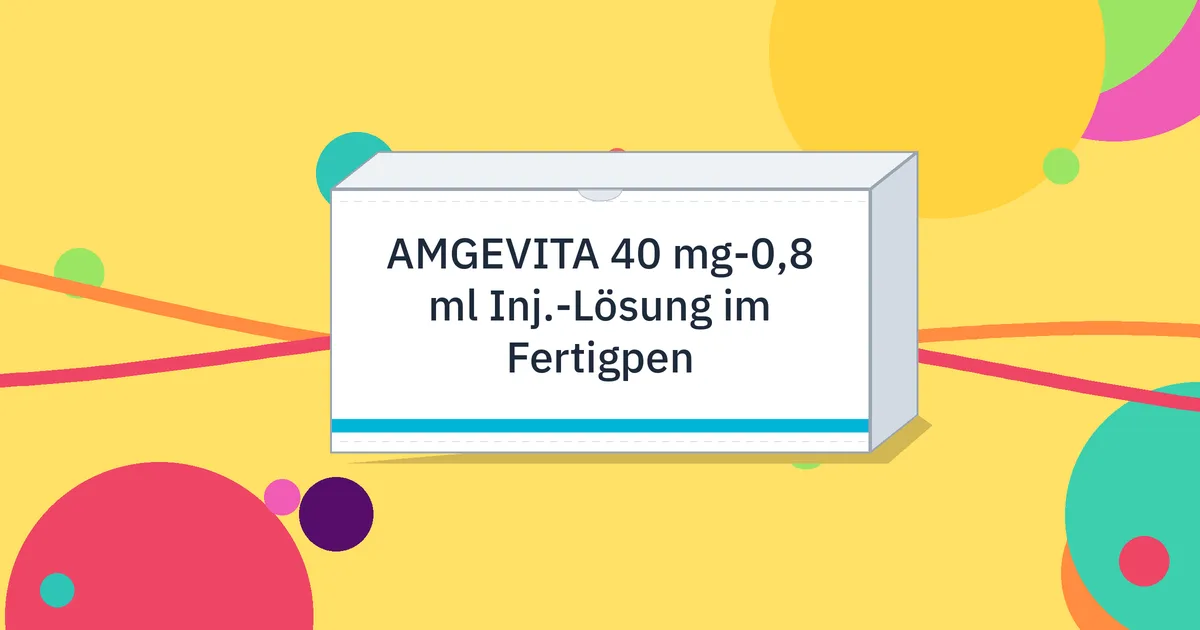 Symbolbild: Packung mit der Aufschrift AMGEVITA 40 mg-0,8 ml Inj.-Lösung im Fertigpen (PZN 16022860) – Verfügbarkeit und Bezug in Apotheken in Frankfurt am Main