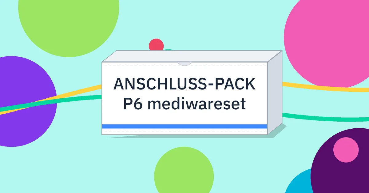 Symbolbild: Packung mit der Aufschrift ANSCHLUSS-PACK P6 mediwareset (PZN 17601175) – Verfügbarkeit und Bezug in Apotheken in Frankfurt am Main