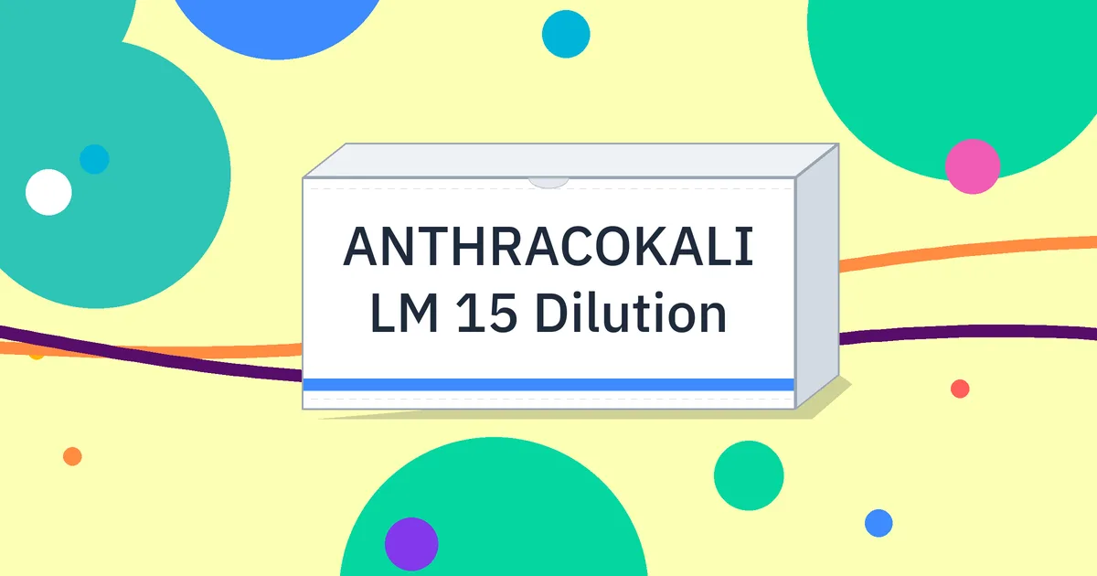 Symbolbild: Packung mit der Aufschrift ANTHRACOKALI LM 15 Dilution (PZN 13371270) – Verfügbarkeit und Bezug in Apotheken in Frankfurt am Main