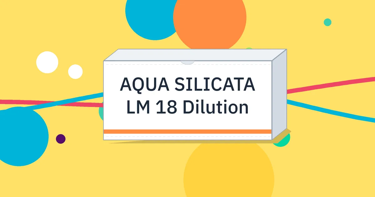 Symbolbild: Packung mit der Aufschrift AQUA SILICATA LM 18 Dilution (PZN 13383037) – Verfügbarkeit und Bezug in Apotheken in Frankfurt am Main