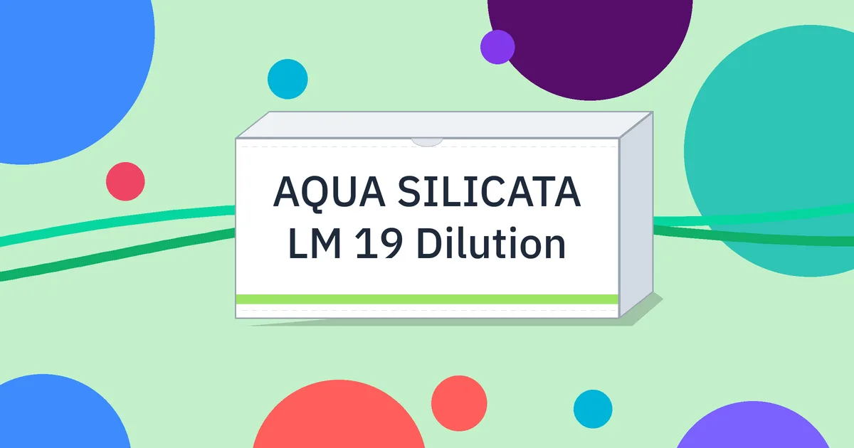 Symbolbild: Packung mit der Aufschrift AQUA SILICATA LM 19 Dilution (PZN 13383066) – Verfügbarkeit und Bezug in Apotheken in Frankfurt am Main