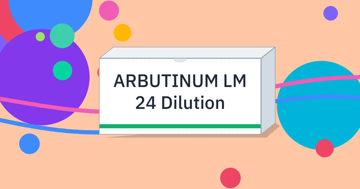 Symbolbild: Packung mit der Aufschrift ARBUTINUM LM 24 Dilution (PZN 13386886) – Verfügbarkeit und Bezug in Apotheken in Frankfurt am Main