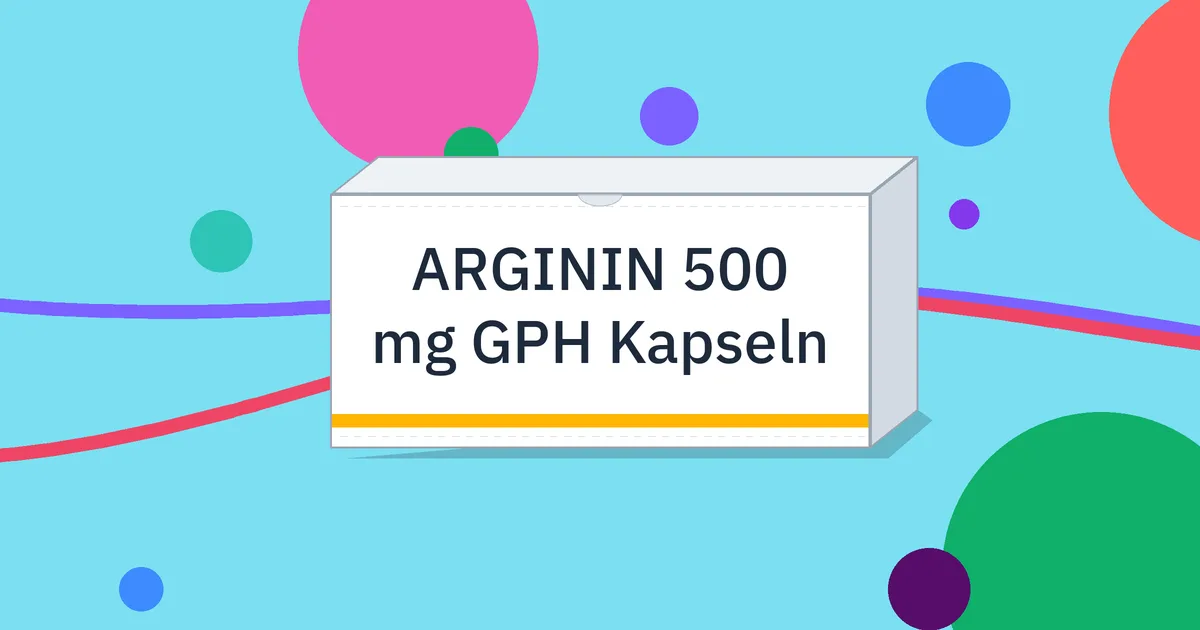 Symbolbild: Packung mit der Aufschrift ARGININ 500 mg GPH Kapseln (PZN 01395609) – Verfügbarkeit und Bezug in Apotheken in Frankfurt am Main