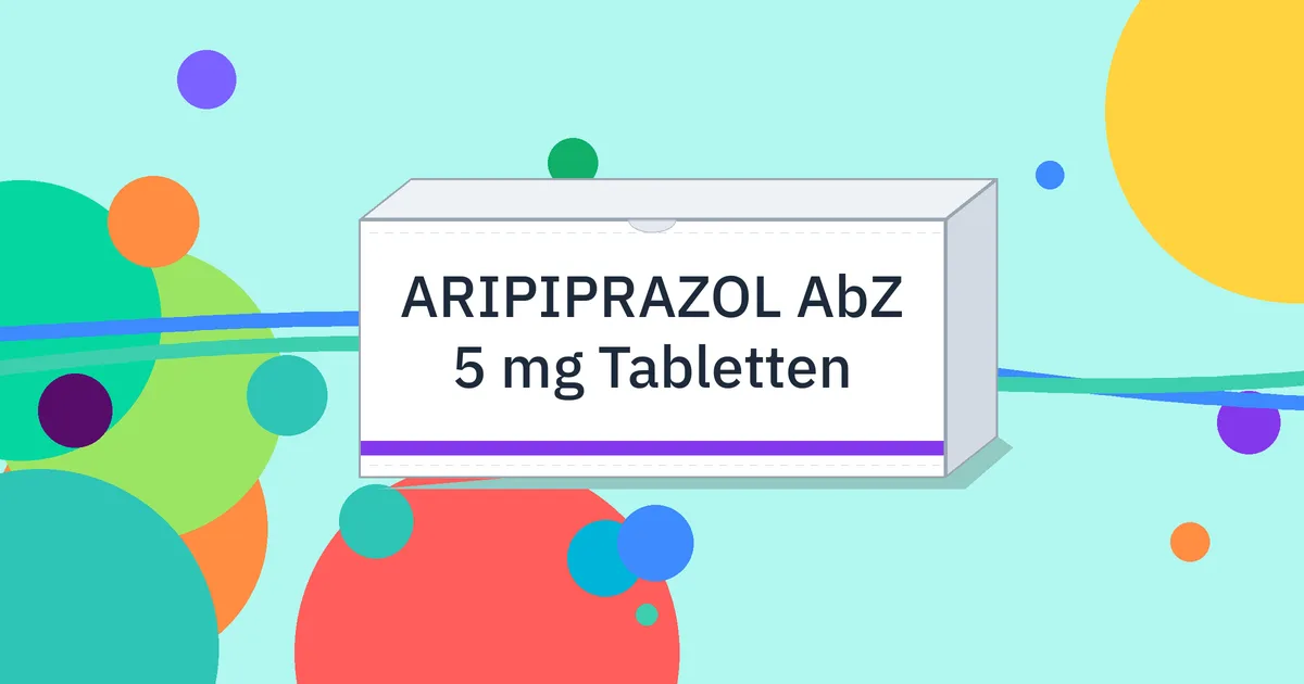 Symbolbild: Packung mit der Aufschrift ARIPIPRAZOL AbZ 5 mg Tabletten (PZN 10317755) – Verfügbarkeit und Bezug in Apotheken in Frankfurt am Main
