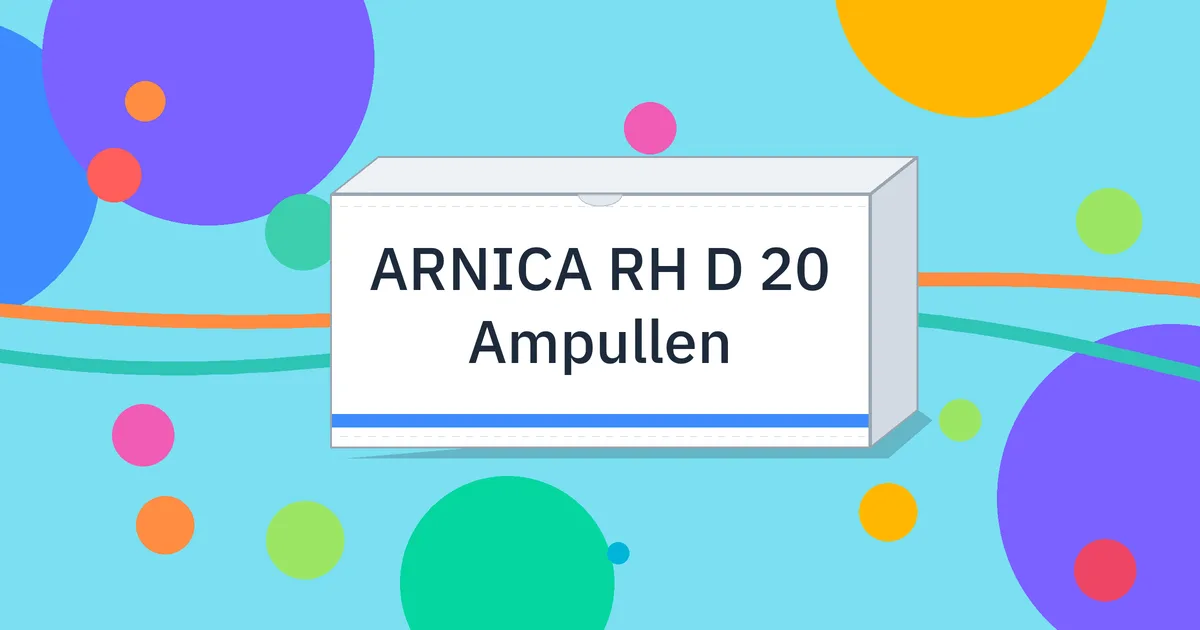 Symbolbild: Packung mit der Aufschrift ARNICA RH D 20 Ampullen (PZN 01618676) – Verfügbarkeit und Bezug in Apotheken in Frankfurt am Main
