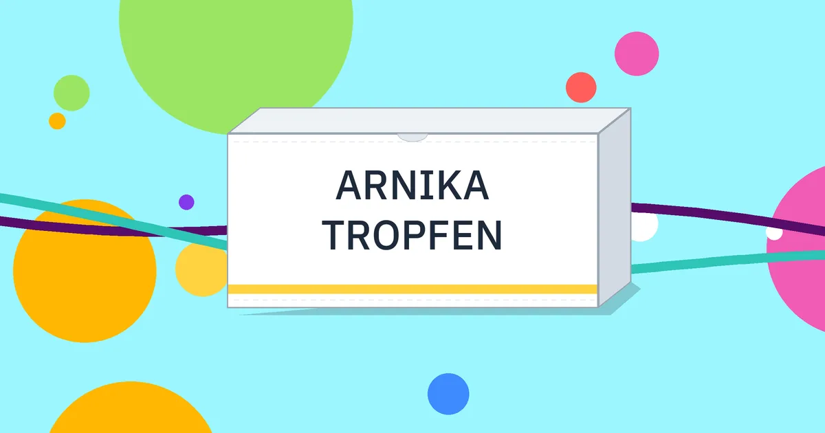 Symbolbild: Packung mit der Aufschrift ARNIKA TROPFEN (PZN 11053270) – Verfügbarkeit und Bezug in Apotheken in Frankfurt am Main