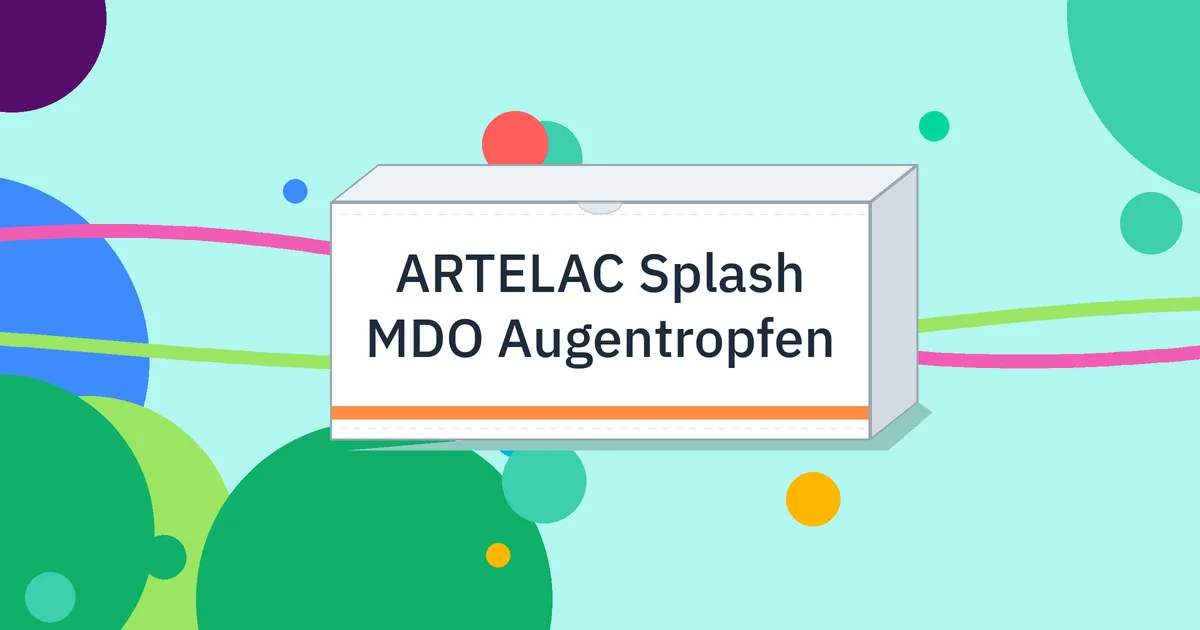 Symbolbild: Packung mit der Aufschrift ARTELAC Splash MDO Augentropfen (PZN 19649393) – Verfügbarkeit und Bezug in Apotheken in Frankfurt am Main