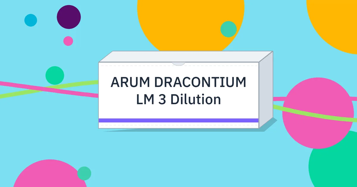 Symbolbild: Packung mit der Aufschrift ARUM DRACONTIUM LM 3 Dilution (PZN 13394957) – Verfügbarkeit und Bezug in Apotheken in Frankfurt am Main
