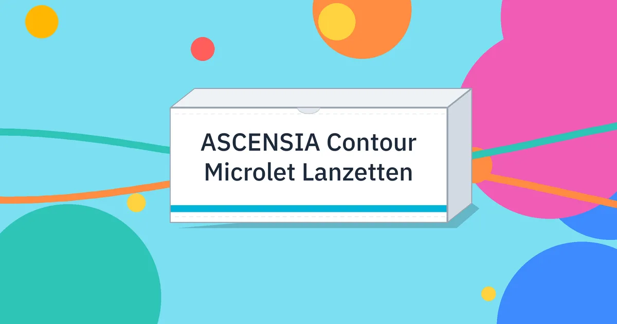 Symbolbild: Packung mit der Aufschrift ASCENSIA Contour Microlet Lanzetten (PZN 06882001) – Verfügbarkeit und Bezug in Apotheken in Frankfurt am Main