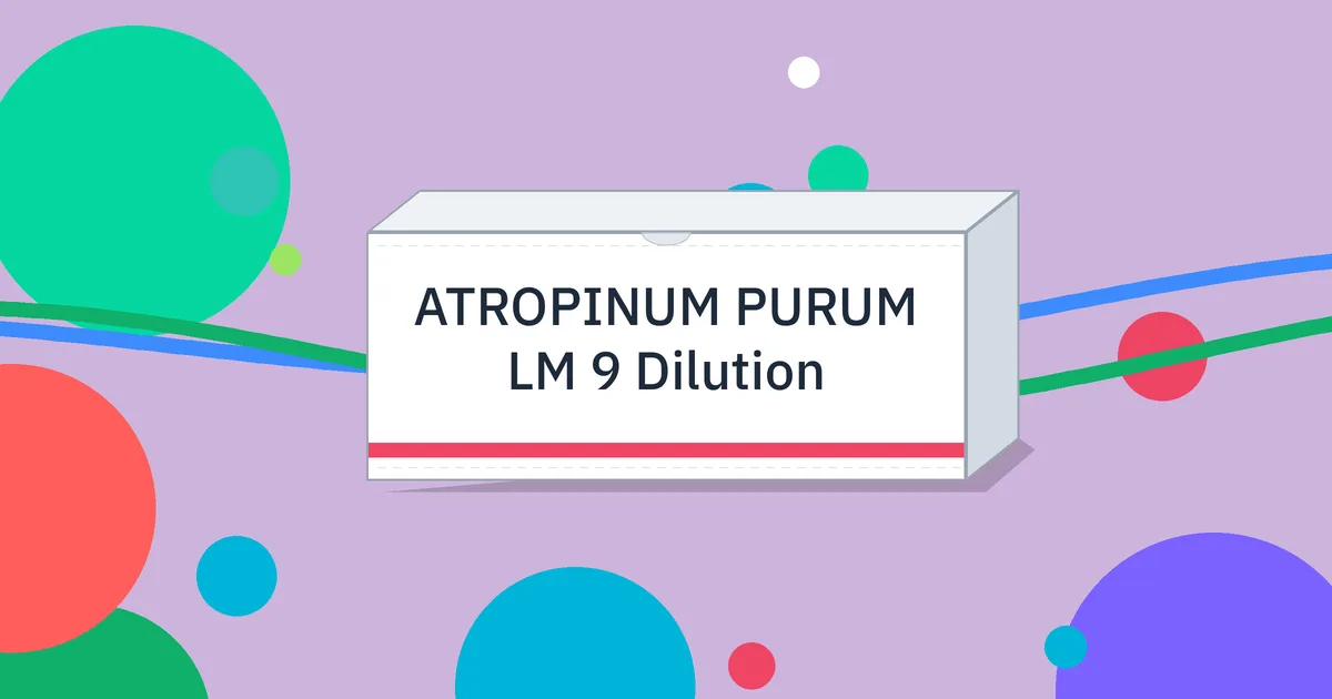 Symbolbild: Packung mit der Aufschrift ATROPINUM PURUM LM 9 Dilution (PZN 12782433) – Verfügbarkeit und Bezug in Apotheken in Frankfurt am Main