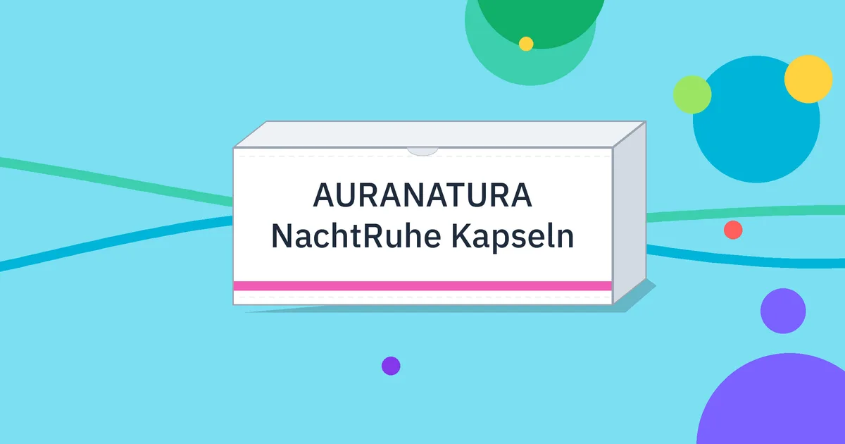 Symbolbild: Packung mit der Aufschrift AURANATURA NachtRuhe Kapseln (PZN 19840576) – Verfügbarkeit und Bezug in Apotheken in Frankfurt am Main