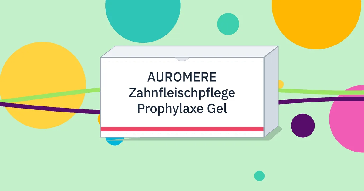 Symbolbild: Packung mit der Aufschrift AUROMERE Zahnfleischpflege Prophylaxe Gel (PZN 11177842) – Verfügbarkeit und Bezug in Apotheken in Frankfurt am Main