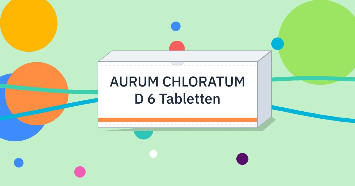 Symbolbild: Packung mit der Aufschrift AURUM CHLORATUM D 6 Tabletten (PZN 02807818) – Verfügbarkeit und Bezug in Apotheken in Frankfurt am Main