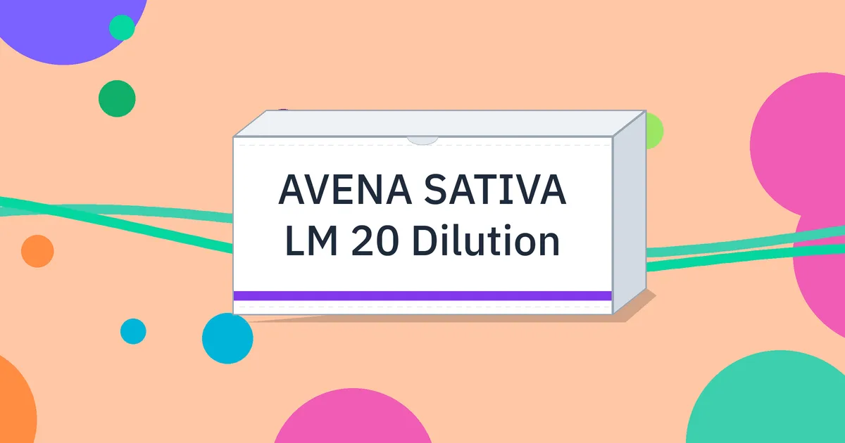 Symbolbild: Packung mit der Aufschrift AVENA SATIVA LM 20 Dilution (PZN 12786827) – Verfügbarkeit und Bezug in Apotheken in Frankfurt am Main