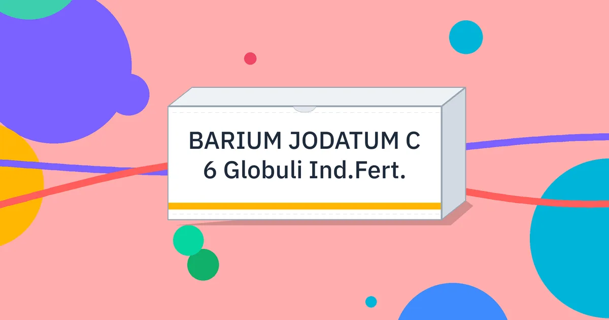 Symbolbild: Packung mit der Aufschrift BARIUM JODATUM C 6 Globuli Ind.Fert. (PZN 17675624) – Verfügbarkeit und Bezug in Apotheken in Frankfurt am Main