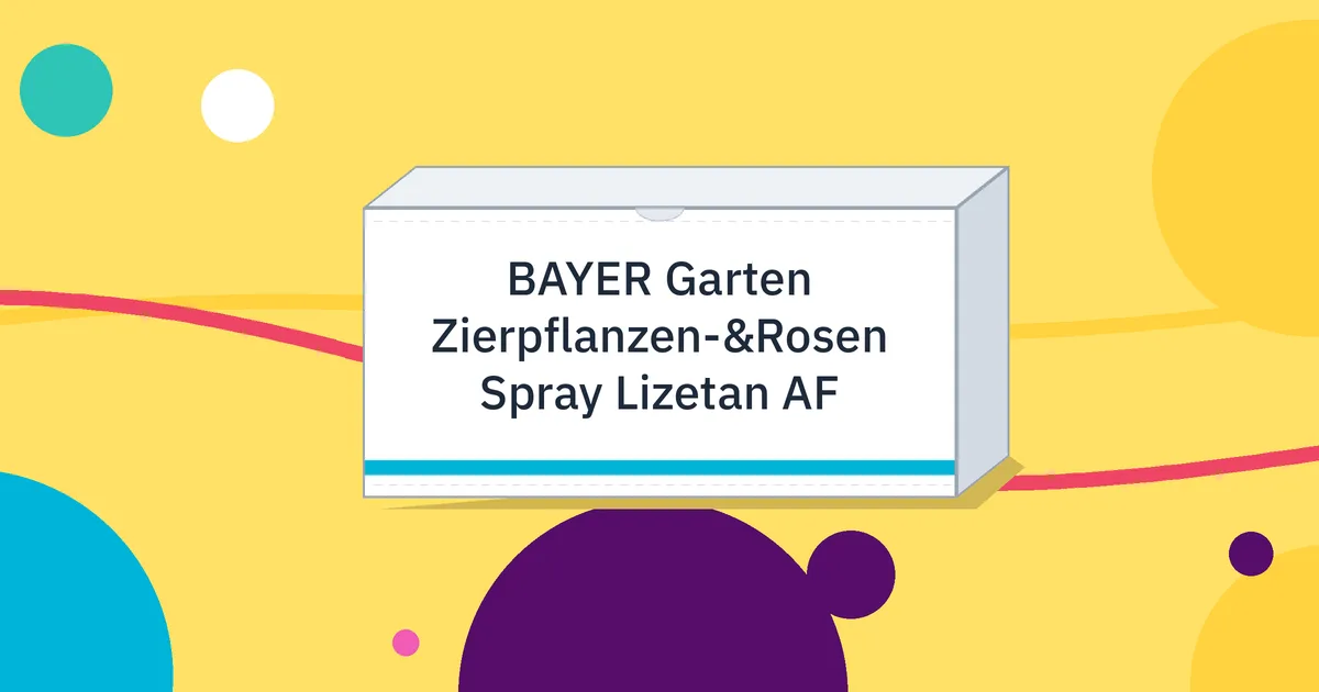Symbolbild: Packung mit der Aufschrift BAYER Garten Zierpflanzen-&Rosen Spray Lizetan AF (PZN 11360090) – Verfügbarkeit und Bezug in Apotheken in Frankfurt am Main
