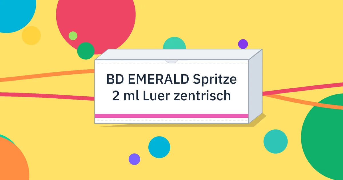 Symbolbild: Packung mit der Aufschrift BD EMERALD Spritze 2 ml Luer zentrisch (PZN 18321673) – Verfügbarkeit und Bezug in Apotheken in Frankfurt am Main