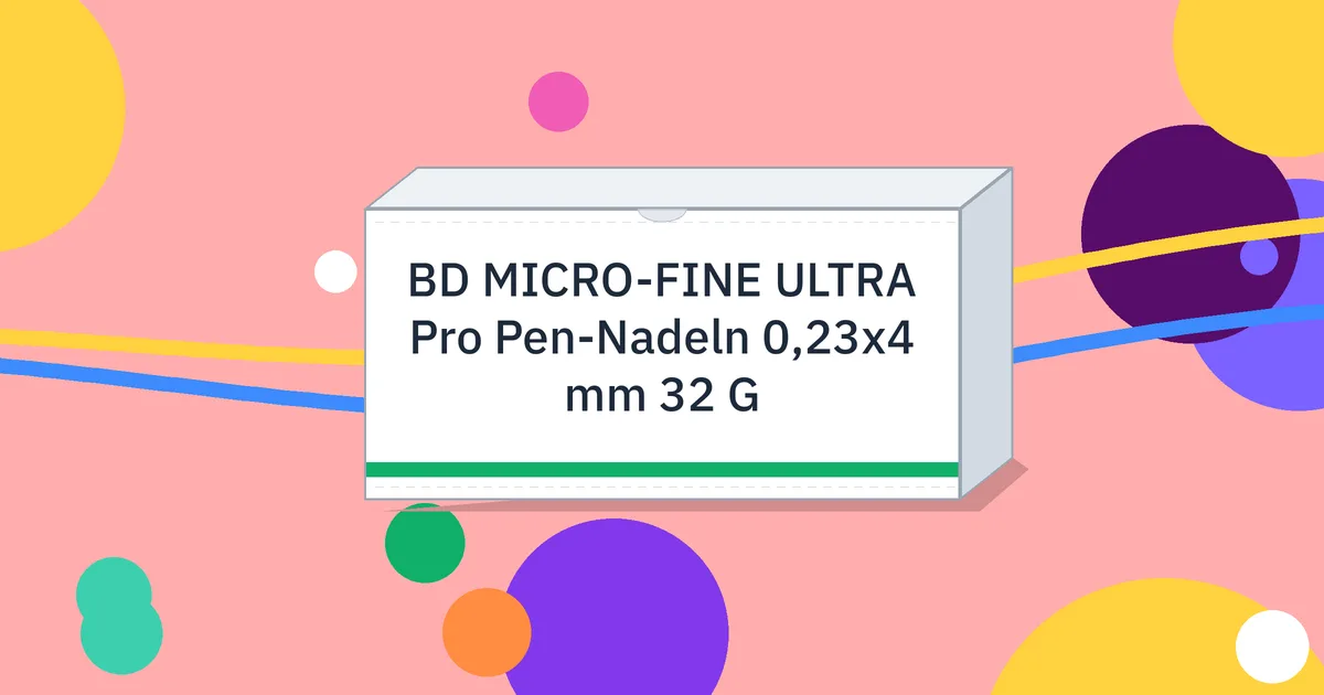 Symbolbild: Packung mit der Aufschrift BD MICRO-FINE ULTRA Pro Pen-Nadeln 0,23x4 mm 32 G (PZN 15656717) – Verfügbarkeit und Bezug in Apotheken in Frankfurt am Main