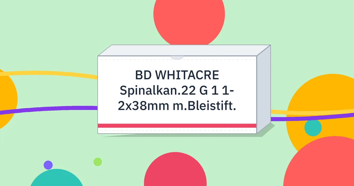 Symbolbild: Packung mit der Aufschrift BD WHITACRE Spinalkan.22 G 1 1-2x38mm m.Bleistift. (PZN 07546239) – Verfügbarkeit und Bezug in Apotheken in Frankfurt am Main