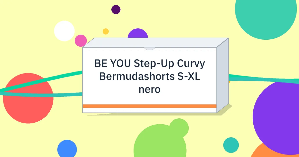 Symbolbild: Packung mit der Aufschrift BE YOU Step-Up Curvy Bermudashorts S-XL nero (PZN 20720133) – Verfügbarkeit und Bezug in Apotheken in Frankfurt am Main