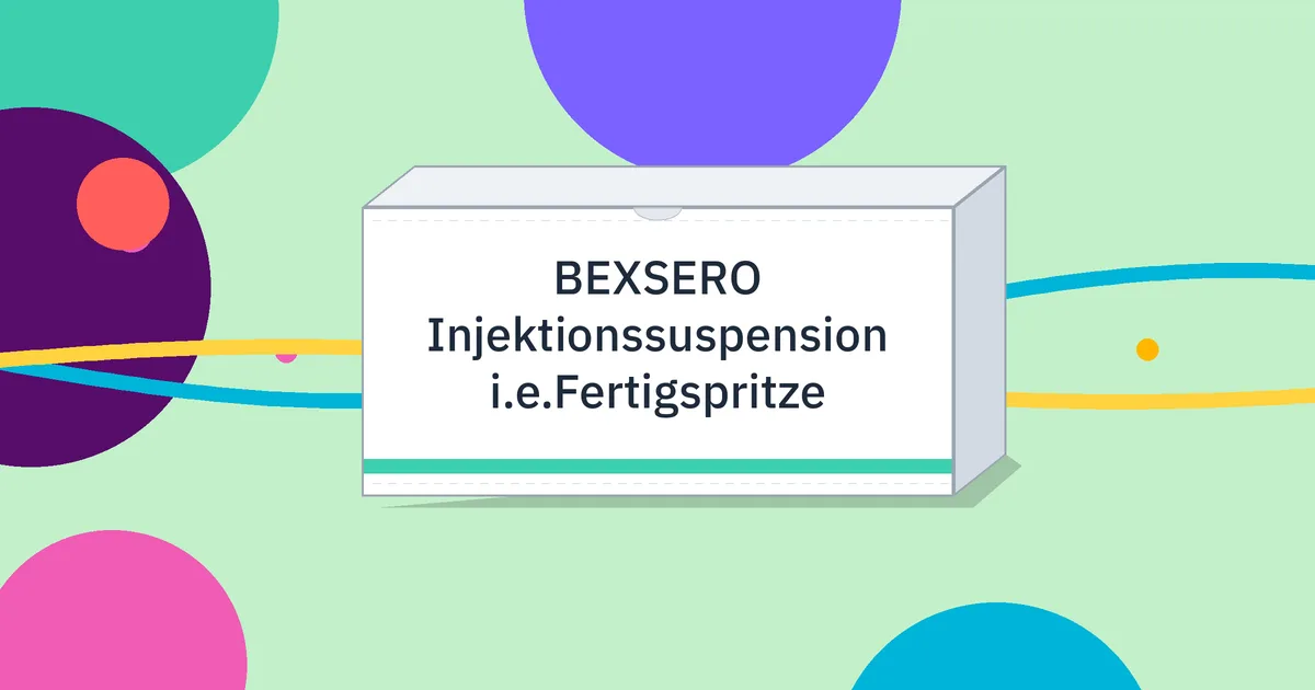 Symbolbild: Packung mit der Aufschrift BEXSERO Injektionssuspension i.e.Fertigspritze (PZN 19456599) – Verfügbarkeit und Bezug in Apotheken in Frankfurt am Main