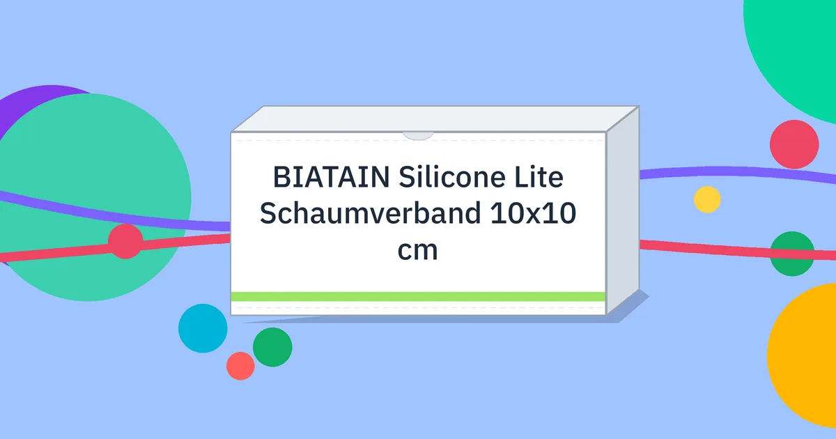 Symbolbild: Packung mit der Aufschrift BIATAIN Silicone Lite Schaumverband 10x10 cm (PZN 11597082) – Verfügbarkeit und Bezug in Apotheken in Frankfurt am Main