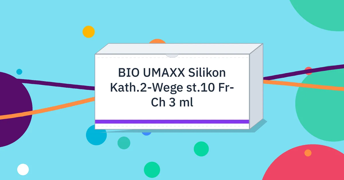 Symbolbild: Packung mit der Aufschrift BIO UMAXX Silikon Kath.2-Wege st.10 Fr-Ch 3 ml (PZN 05555010) – Verfügbarkeit und Bezug in Apotheken in Frankfurt am Main