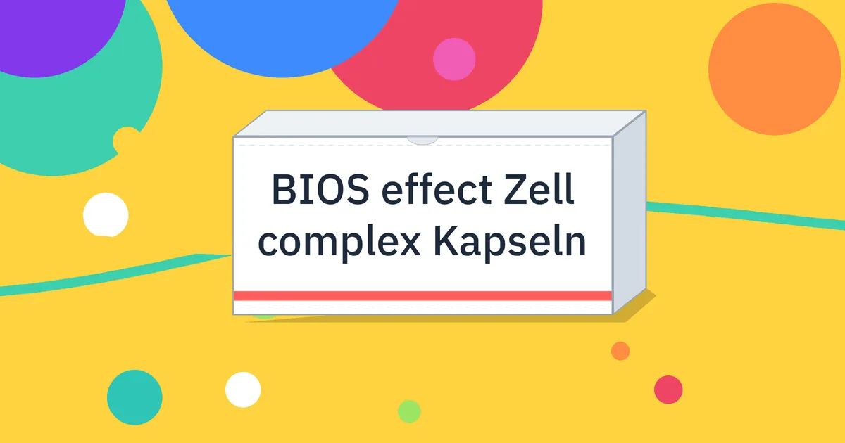 Symbolbild: Packung mit der Aufschrift BIOS effect Zell complex Kapseln (PZN 10145780) – Verfügbarkeit und Bezug in Apotheken in Frankfurt am Main