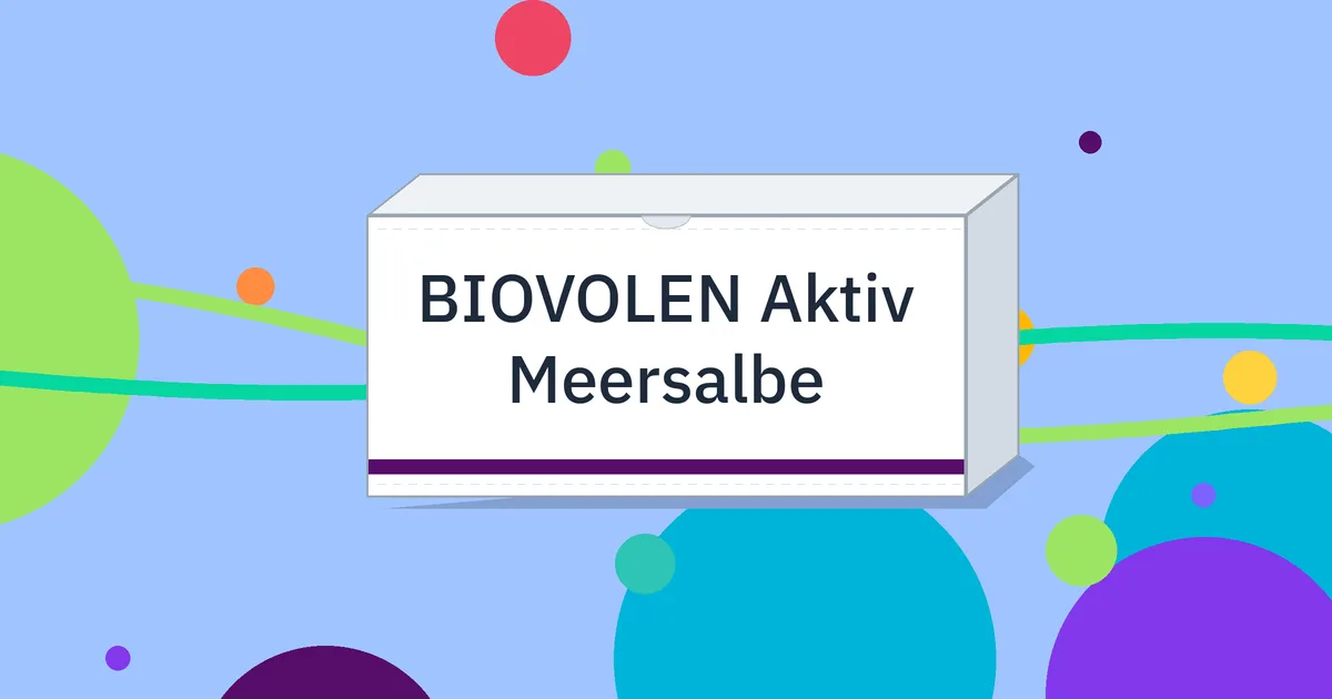 Symbolbild: Packung mit der Aufschrift BIOVOLEN Aktiv Meersalbe (PZN 19632381) – Verfügbarkeit und Bezug in Apotheken in Frankfurt am Main