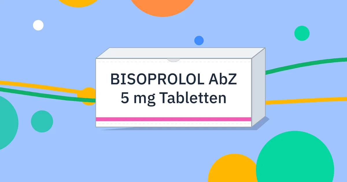 Symbolbild: Packung mit der Aufschrift BISOPROLOL AbZ 5 mg Tabletten (PZN 01014932) – Verfügbarkeit und Bezug in Apotheken in Frankfurt am Main