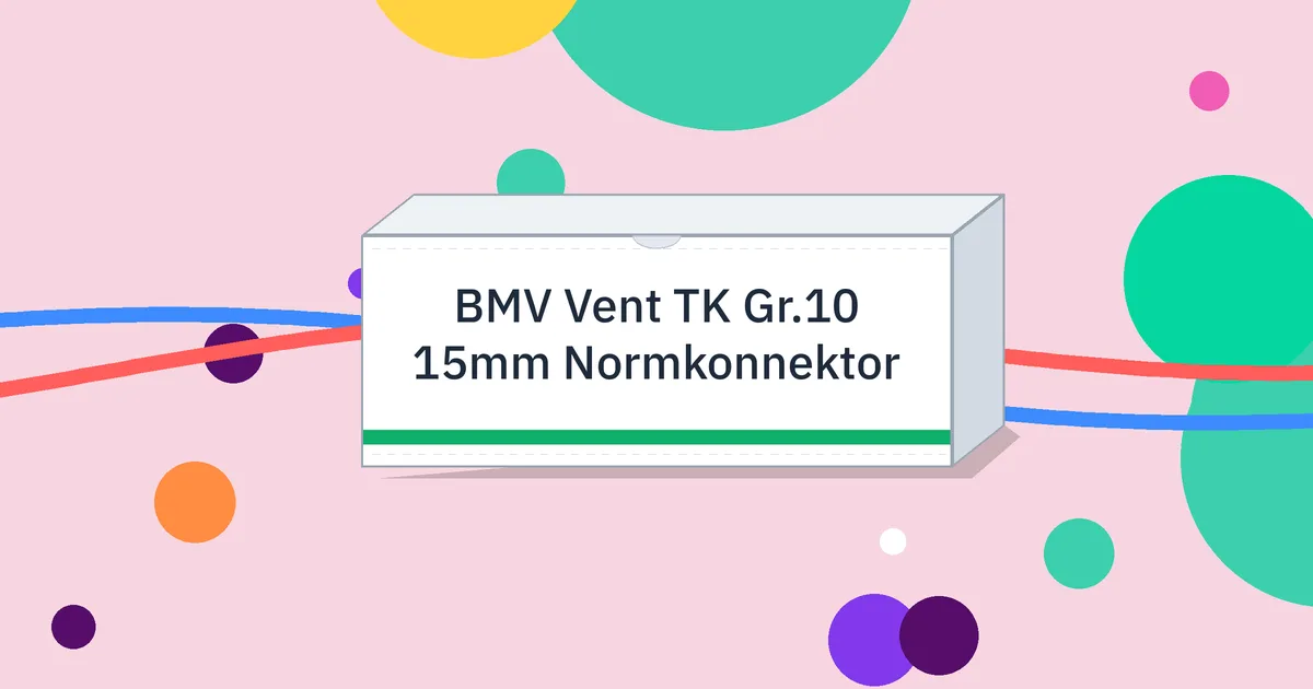Symbolbild: Packung mit der Aufschrift BMV Vent TK Gr.10 15mm Normkonnektor (PZN 10959525) – Verfügbarkeit und Bezug in Apotheken in Frankfurt am Main