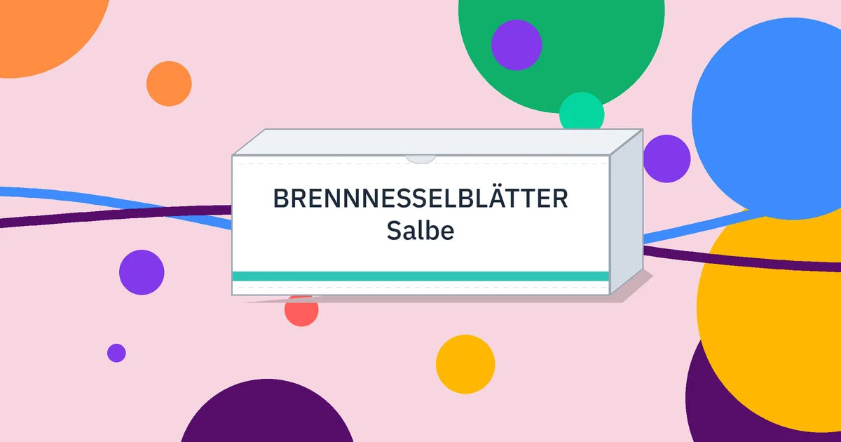 Symbolbild: Packung mit der Aufschrift BRENNNESSELBLÄTTER Salbe (PZN 17937461) – Verfügbarkeit und Bezug in Apotheken in Frankfurt am Main