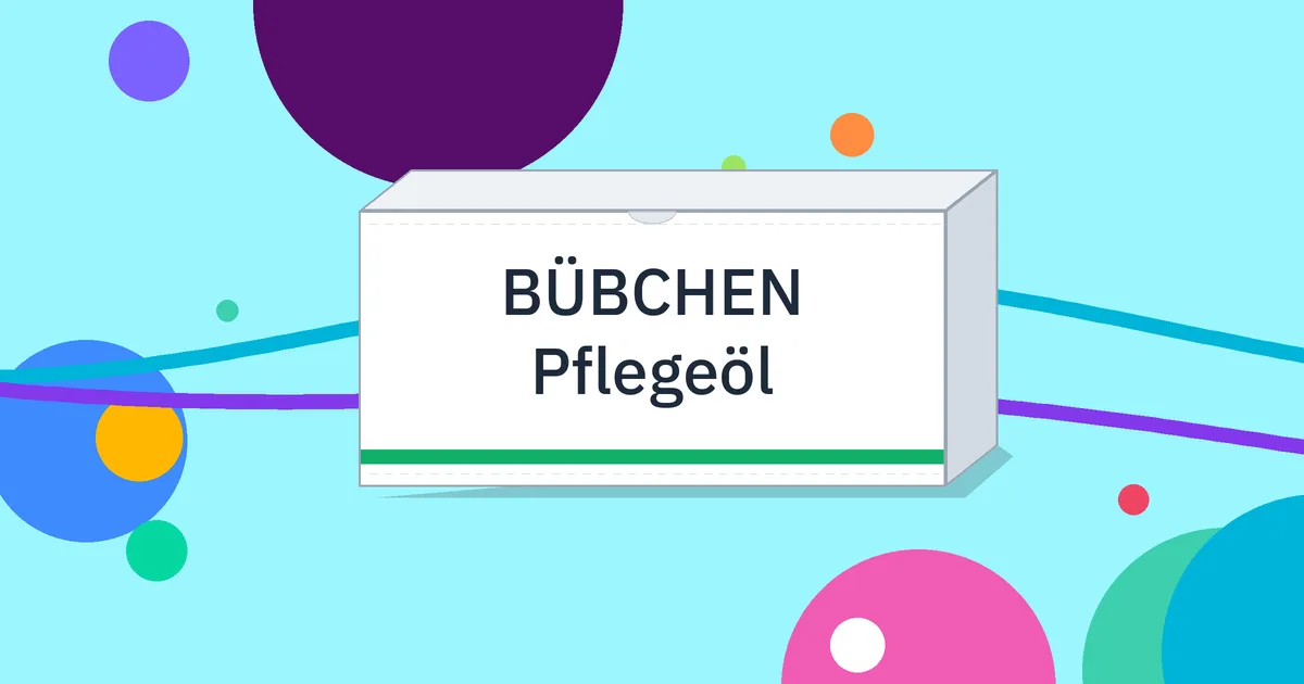 Symbolbild: Packung mit der Aufschrift BÜBCHEN Pflegeöl (PZN 07137682) – Verfügbarkeit und Bezug in Apotheken in Frankfurt am Main