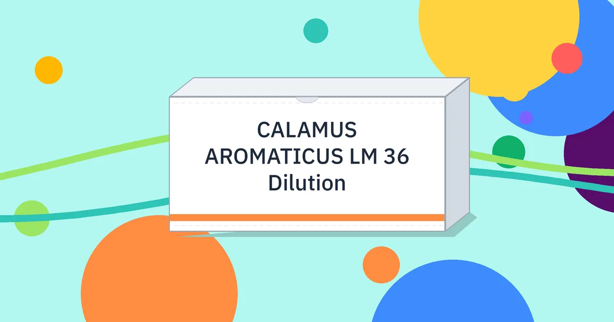 Symbolbild: Packung mit der Aufschrift CALAMUS AROMATICUS LM 36 Dilution (PZN 13405158) – Verfügbarkeit und Bezug in Apotheken in Frankfurt am Main