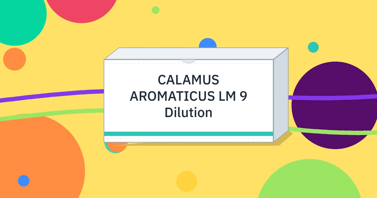 Symbolbild: Packung mit der Aufschrift CALAMUS AROMATICUS LM 9 Dilution (PZN 13404590) – Verfügbarkeit und Bezug in Apotheken in Frankfurt am Main
